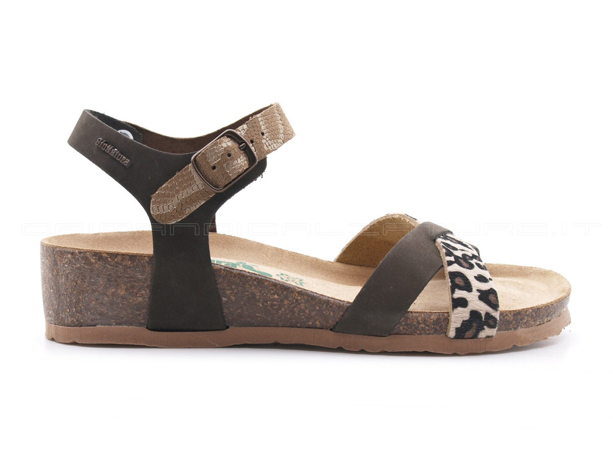 BioNatura sandali Fregene animalier | Grimandi calzature shop