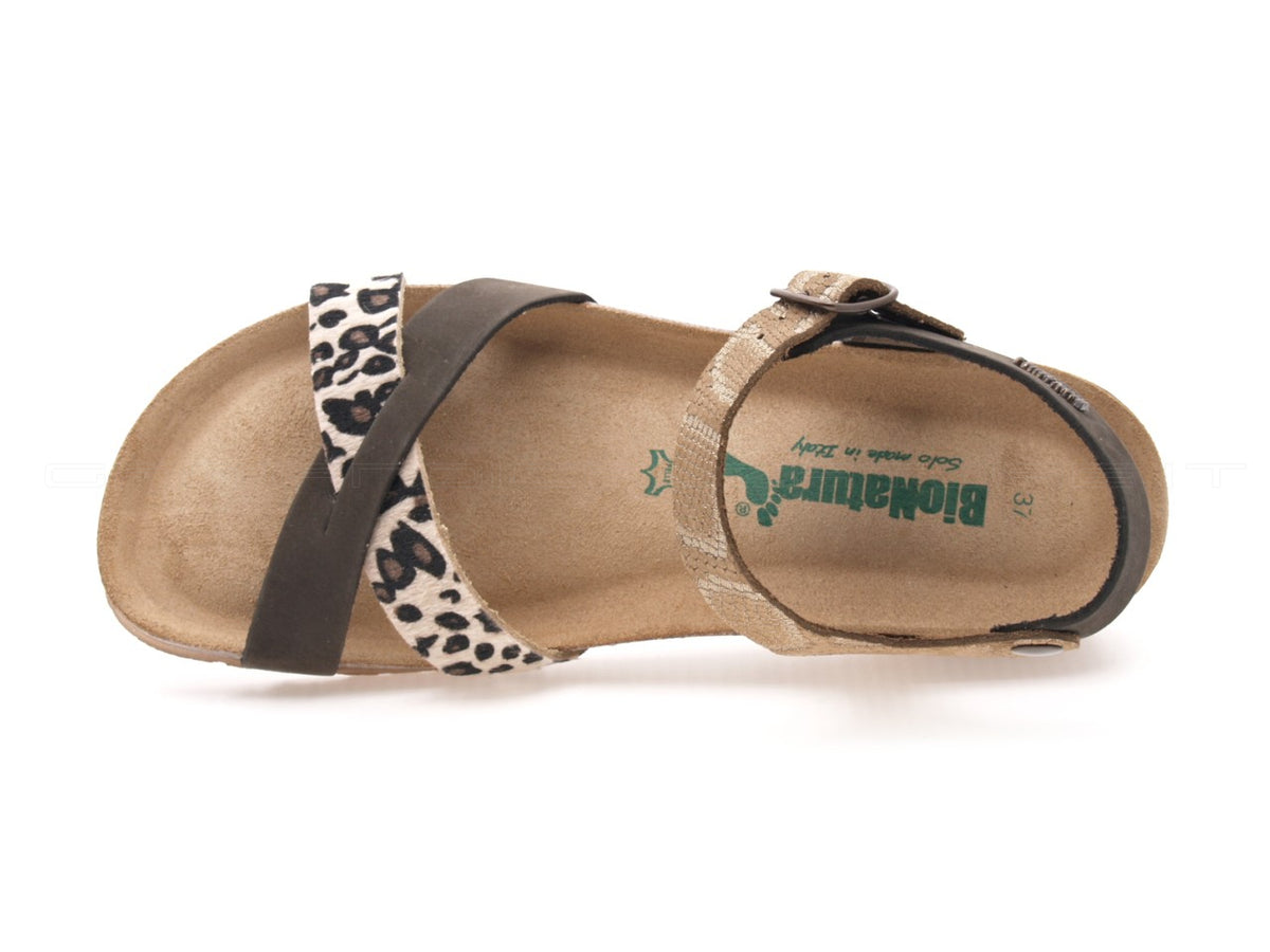 BioNatura sandali Fregene animalier | Grimandi calzature shop